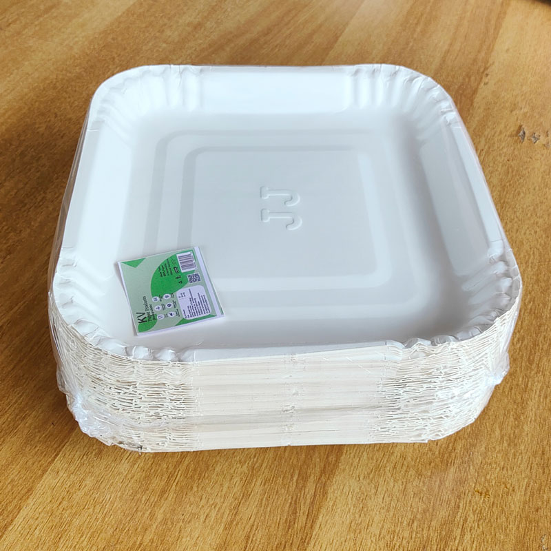 KJK Square Plate with Rounded Edge - KJK Paper Plates